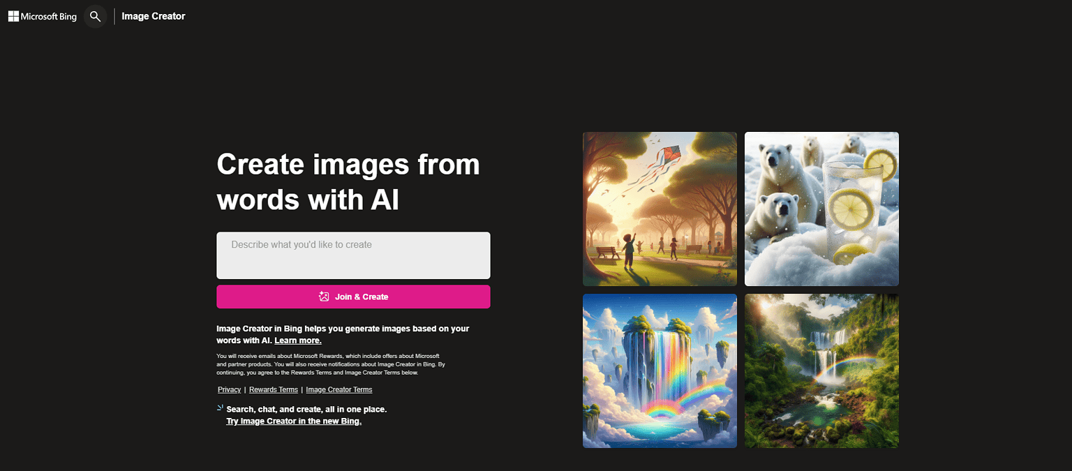 Bing Image Creator: Instructions - thinglabs